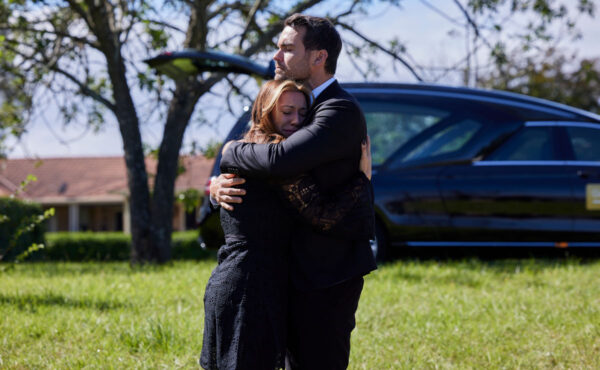 Home and Away's Cash breaks up with Eden at Felicity's funeral